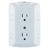 GE 6-Outlet Grounded Tap with Resettable Circuit Breaker, White 56575 ...
