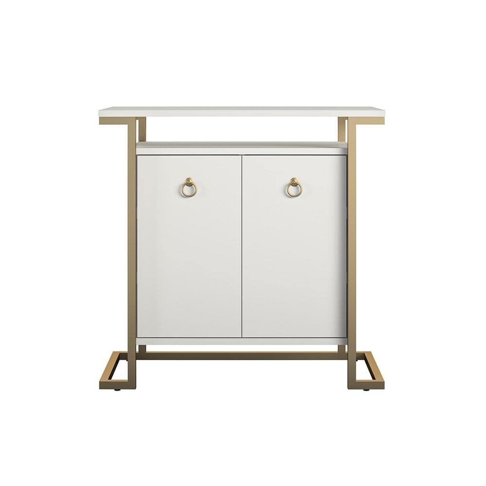 CosmoLiving by Cosmopolitan Camila White Bar Cabinet 4761013COM - The ...