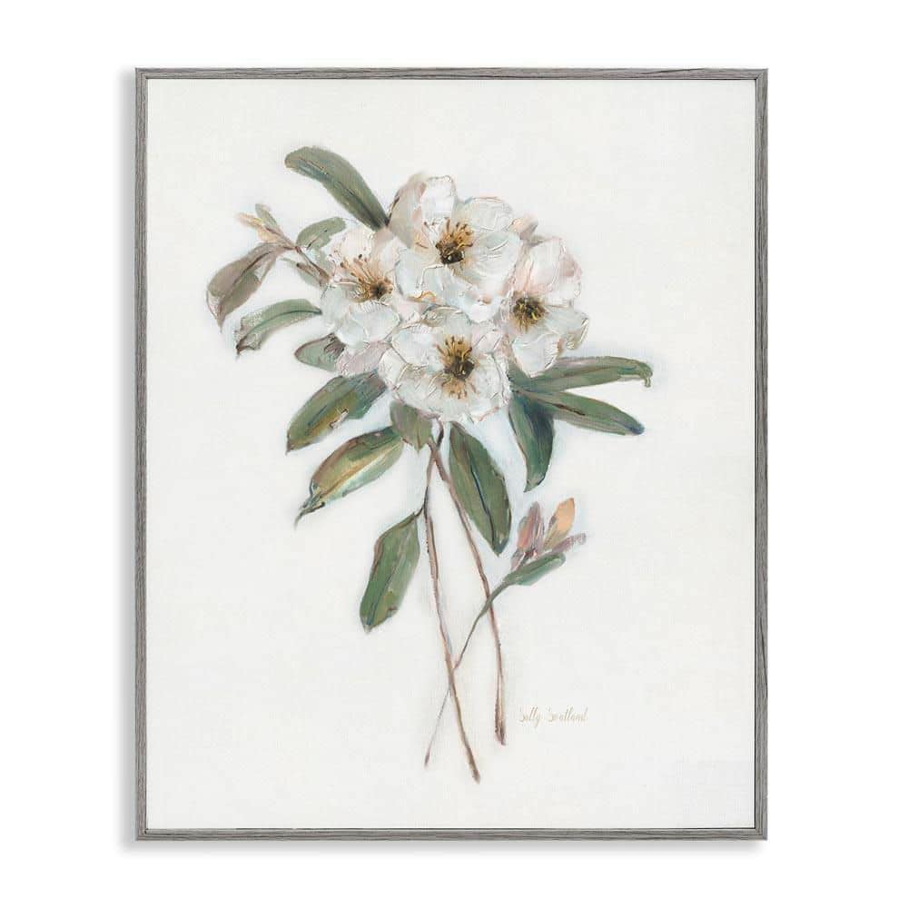 Stupell Industries Flower Sprig Bundle by Sally Swatland Gray Framed ...
