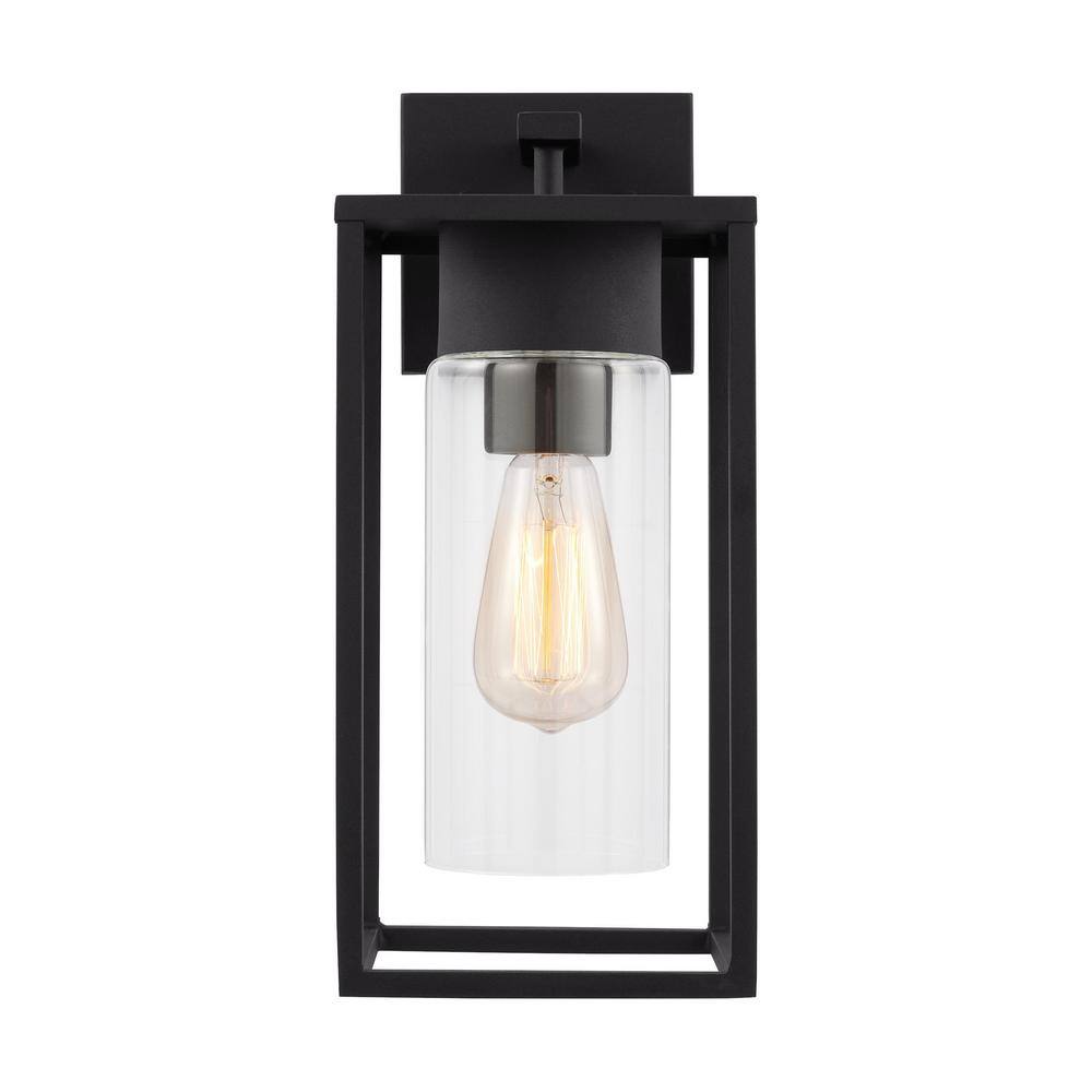 Generation Lighting Vado Medium 1-Light Black Hardwired Outdoor Wall ...
