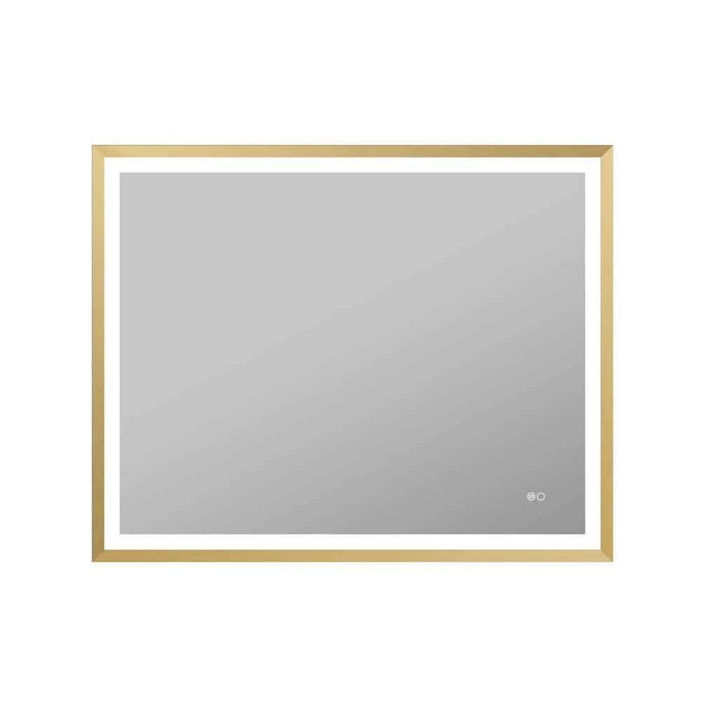 Eoviamne 40 in. W x 32 in. H Rectangular Framed Wall LED Bathroom ...
