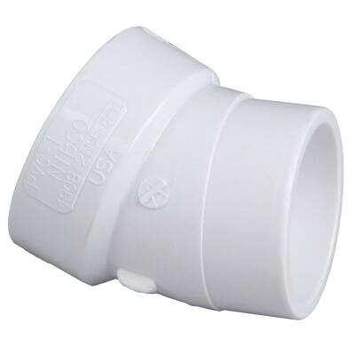 NIBCO 2 in. PVC DWV 45-Degree Hub x Hub Elbow C4806HD2