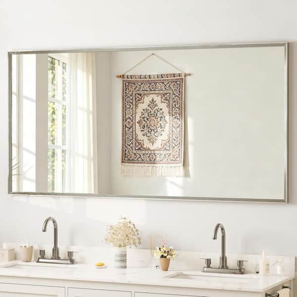 Bonosuki 36 in. H x 72 in. W Framed Rectangular Aluminum Wall-Mounted ...