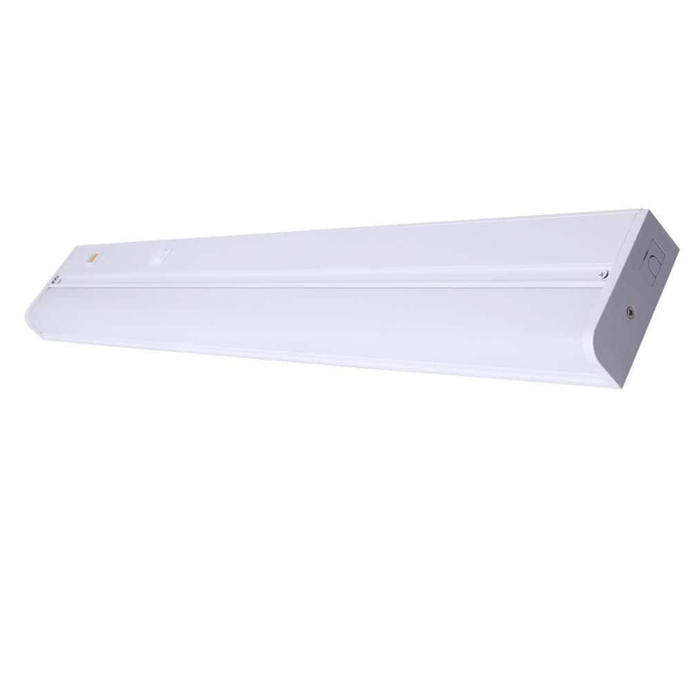 Commercial Electric 24 in. Hardwired White Integrated LED 5 CCT ...