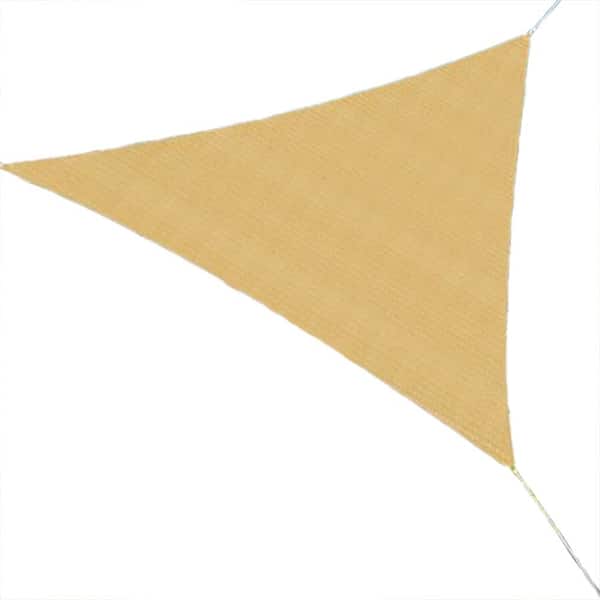 Oyezvary 16 ft. x 16 ft. x 16 ft. Sand Triangle Sun Shade Sail with ...