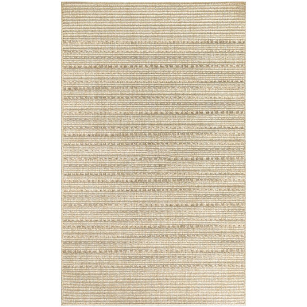 Nourison Tulum Cream 2 ft. x 3 ft. All-Over Design Contemporary Area ...