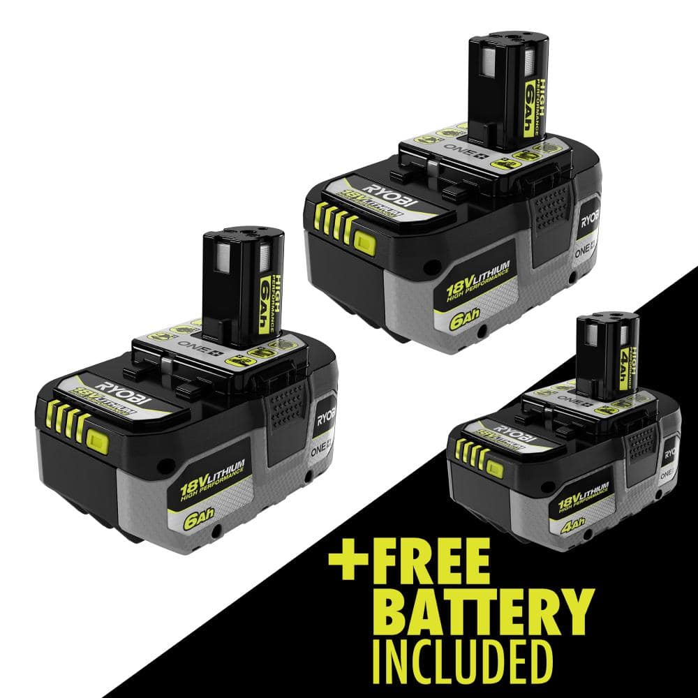 RYOBI ONE+ HP 18V HIGH PERFORMANCE Lithium-Ion 6.0 Ah Battery (2-Pack ...