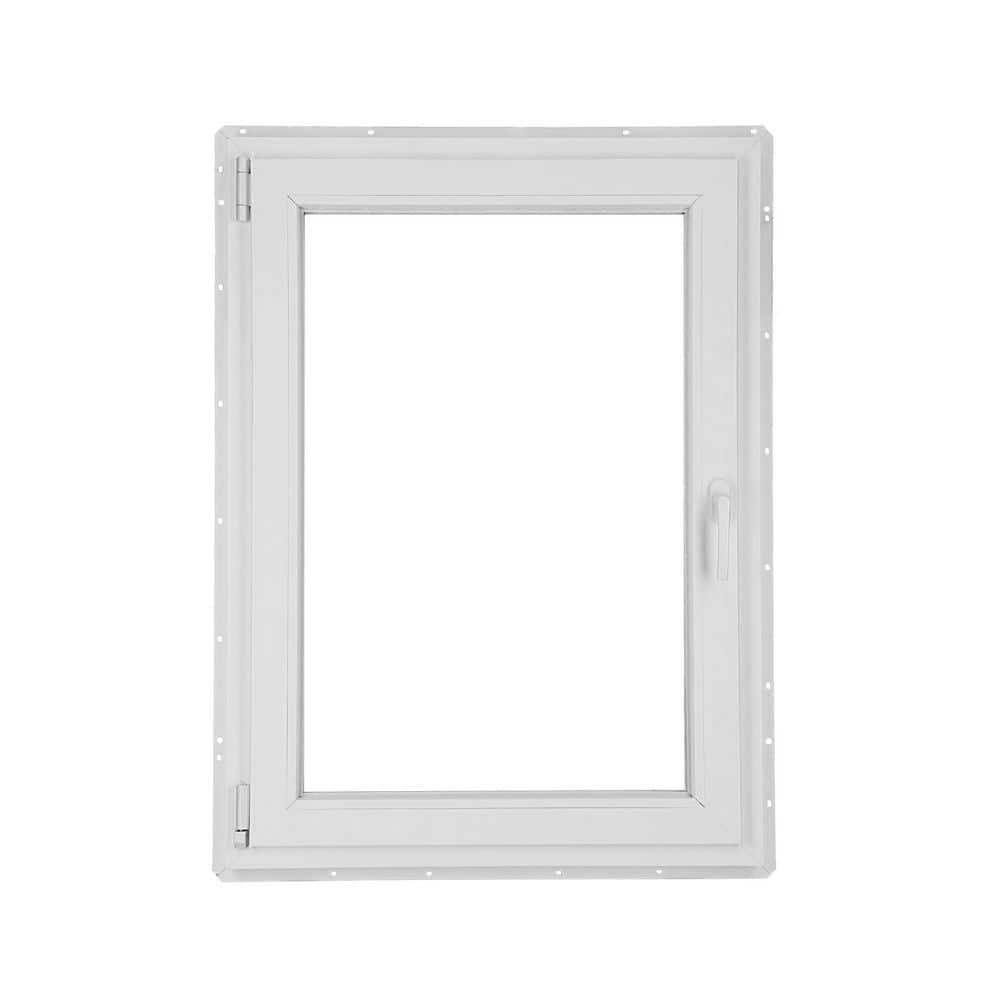 TAFCO WINDOWS 24 in. x 36 in. White Left-Hand Double-Pane Insulated ...