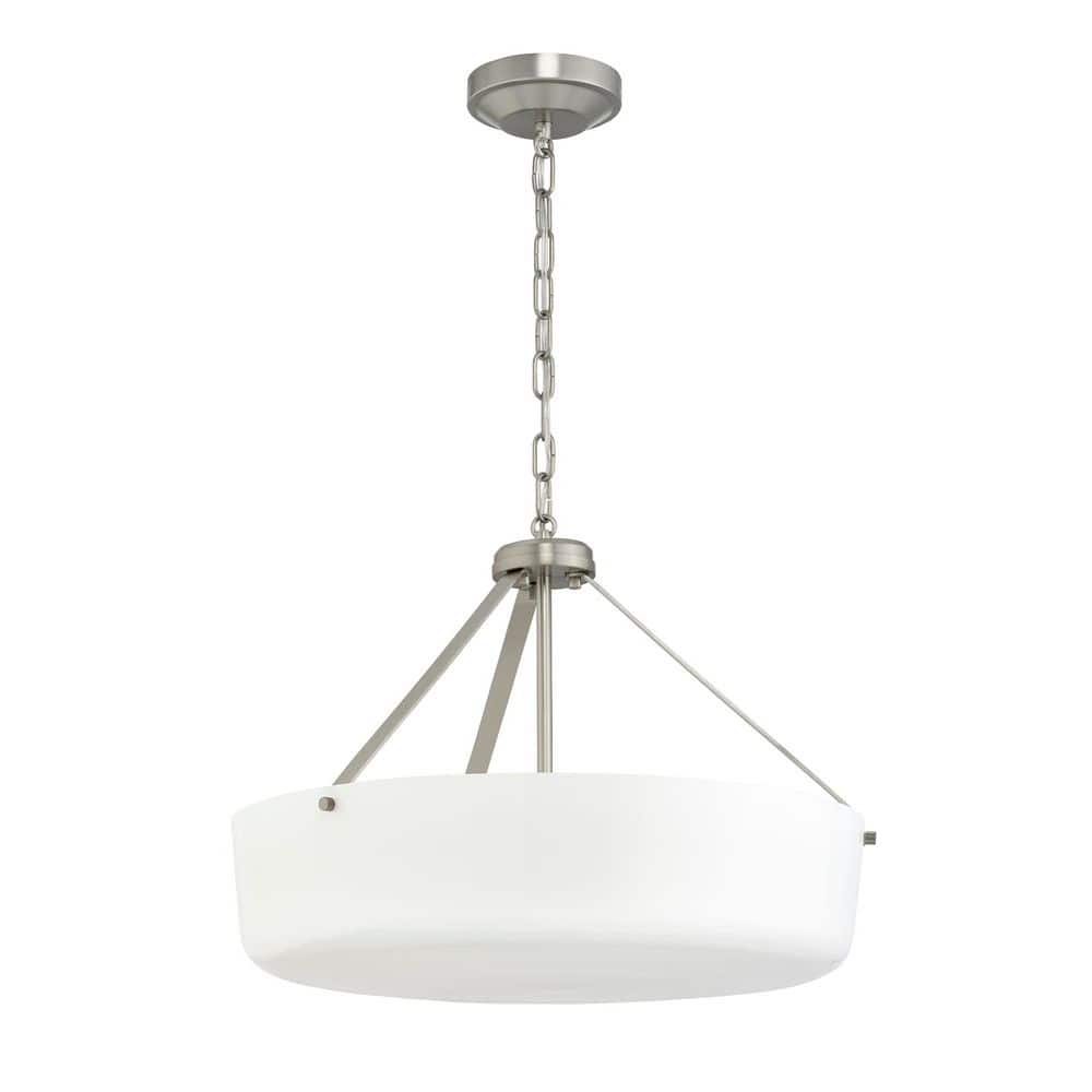 Progress Lighting Lieon 20 in. 3-Light Antique Bronze Modern Semi-Flush ...