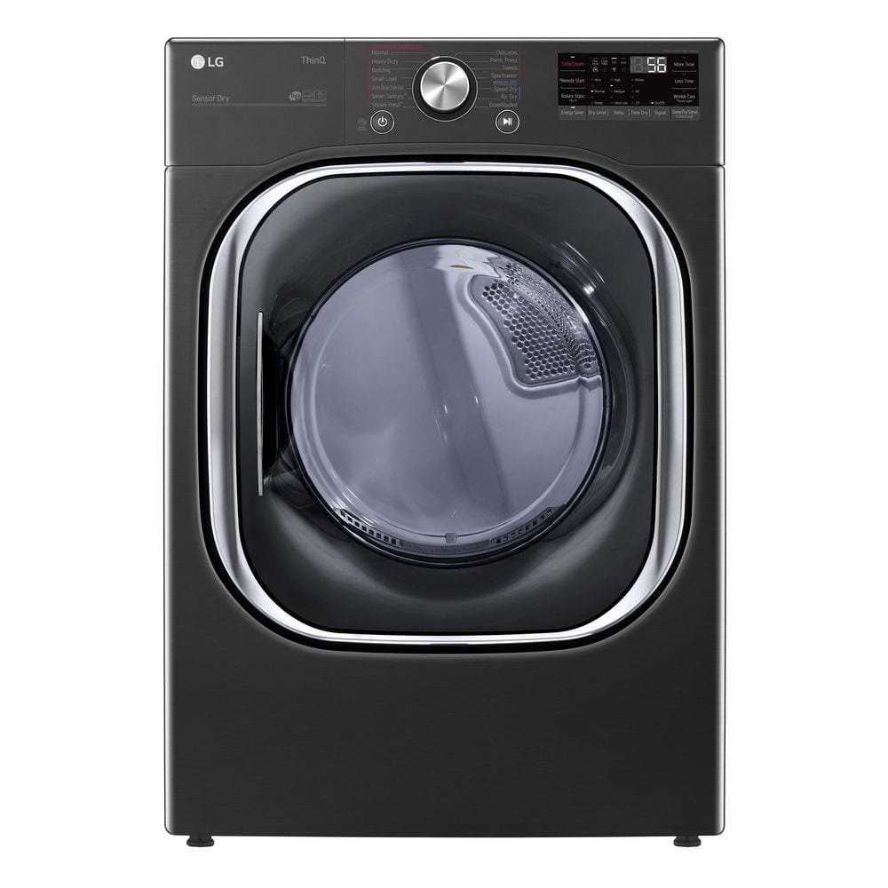 LG 7.4 cu. ft. Large Capacity Vented Smart Stackable Electric Dryer w ...