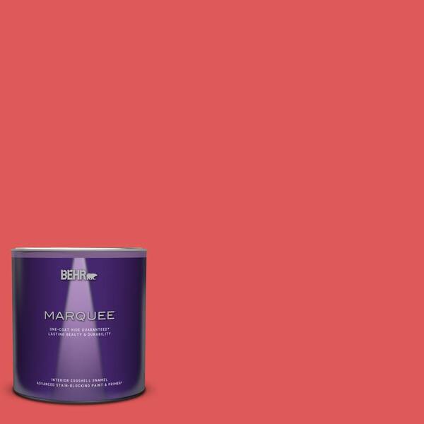BEHR MARQUEE 1 qt. #150B-6 Firecracker Eggshell Enamel Interior Paint ...