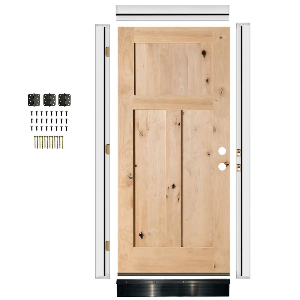 Krosswood Doors Ready-to-Assemble 32 in. x 80 in. Rustic Knotty Alder 3 ...