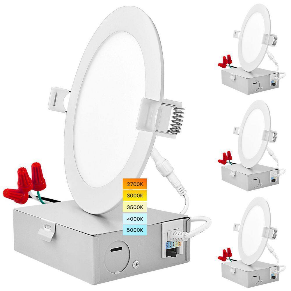 LUXRITE 5 in. Ultra Thin Canless 12-Watt 5 Color Options New ...