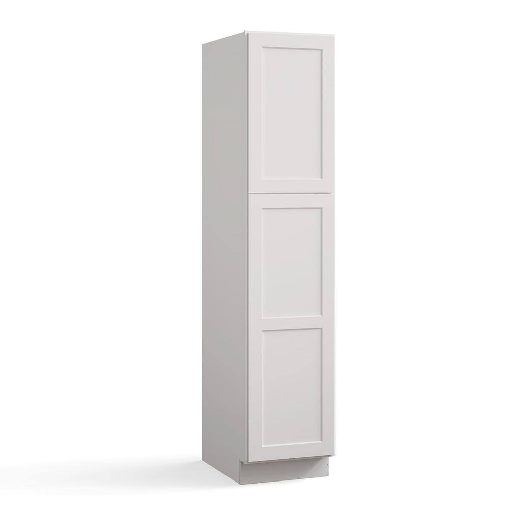 18 in. W x 24 in. D x 84 in. H in Shaker Dove Plywood Ready to Assemble Floor Wall Pantry ...