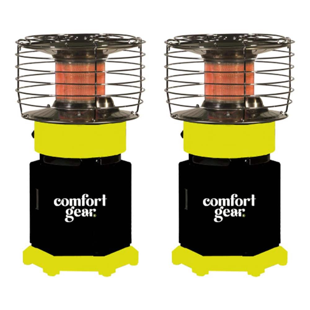 Comfort Gear 2 Pack 360 Degree Propane Heater, 7500 to 10000 BTU, Black ...