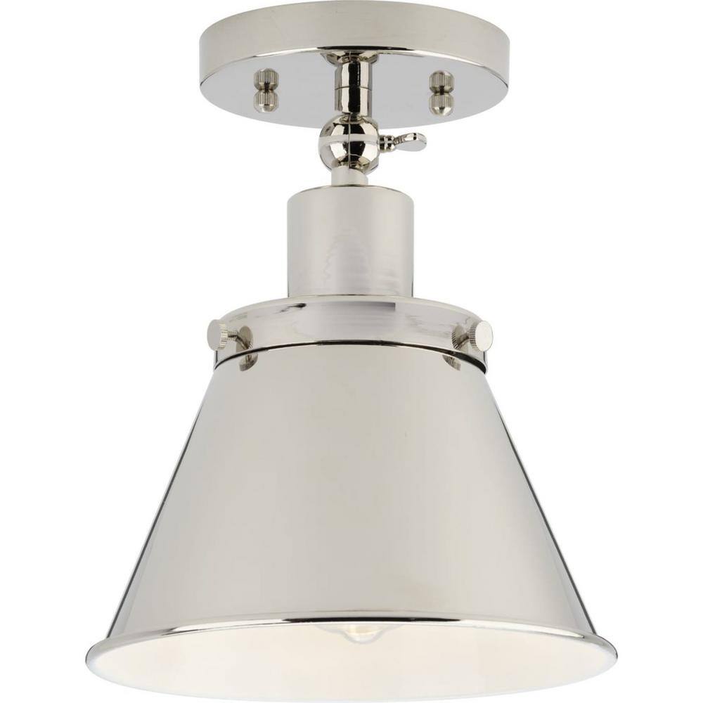 Progress Lighting Hinton Collection 1-Light Polished Nickel Vintage ...