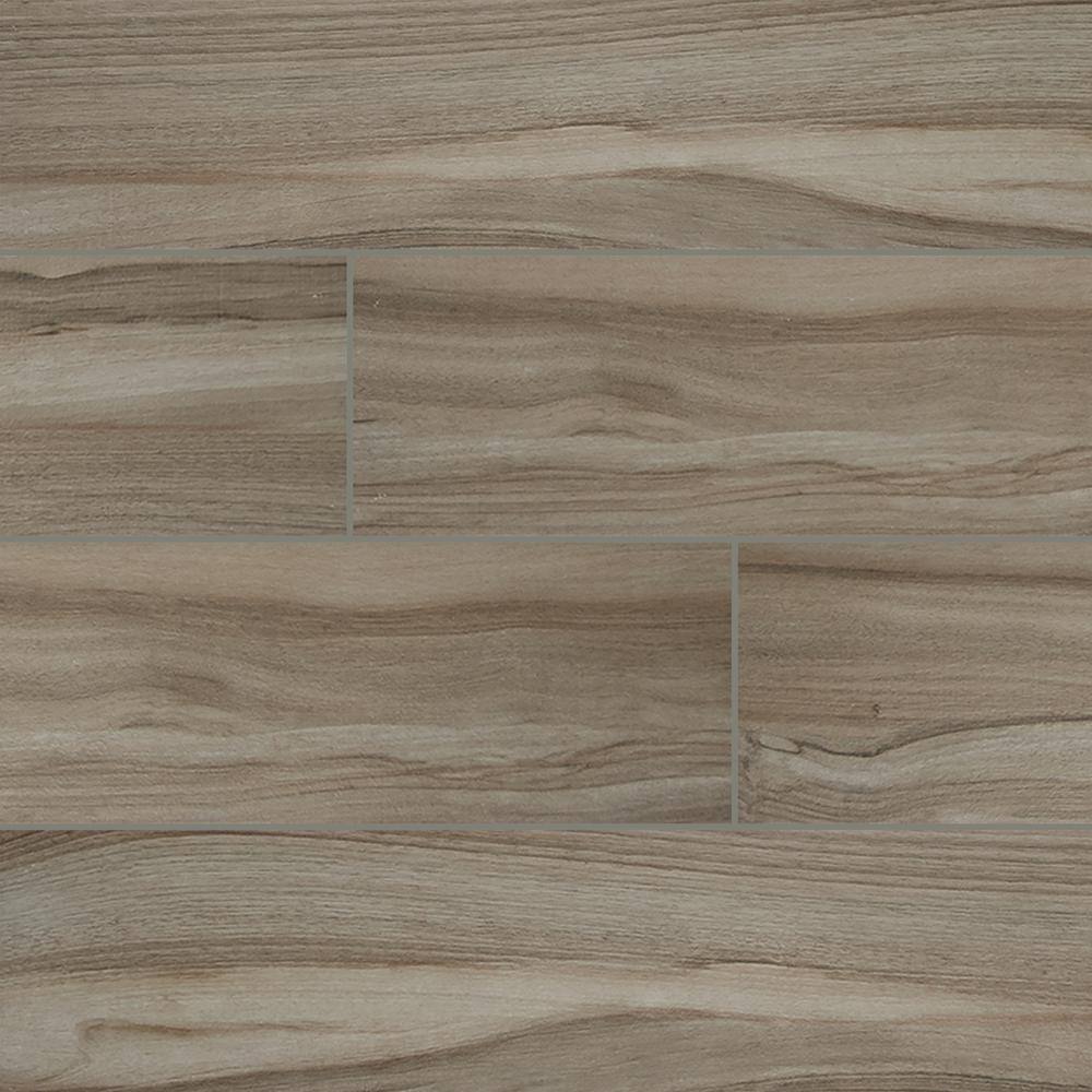 MSI Meliana Ash 9 in. x 48 in. Matte Porcelain Wood Look Floor and Wall ...