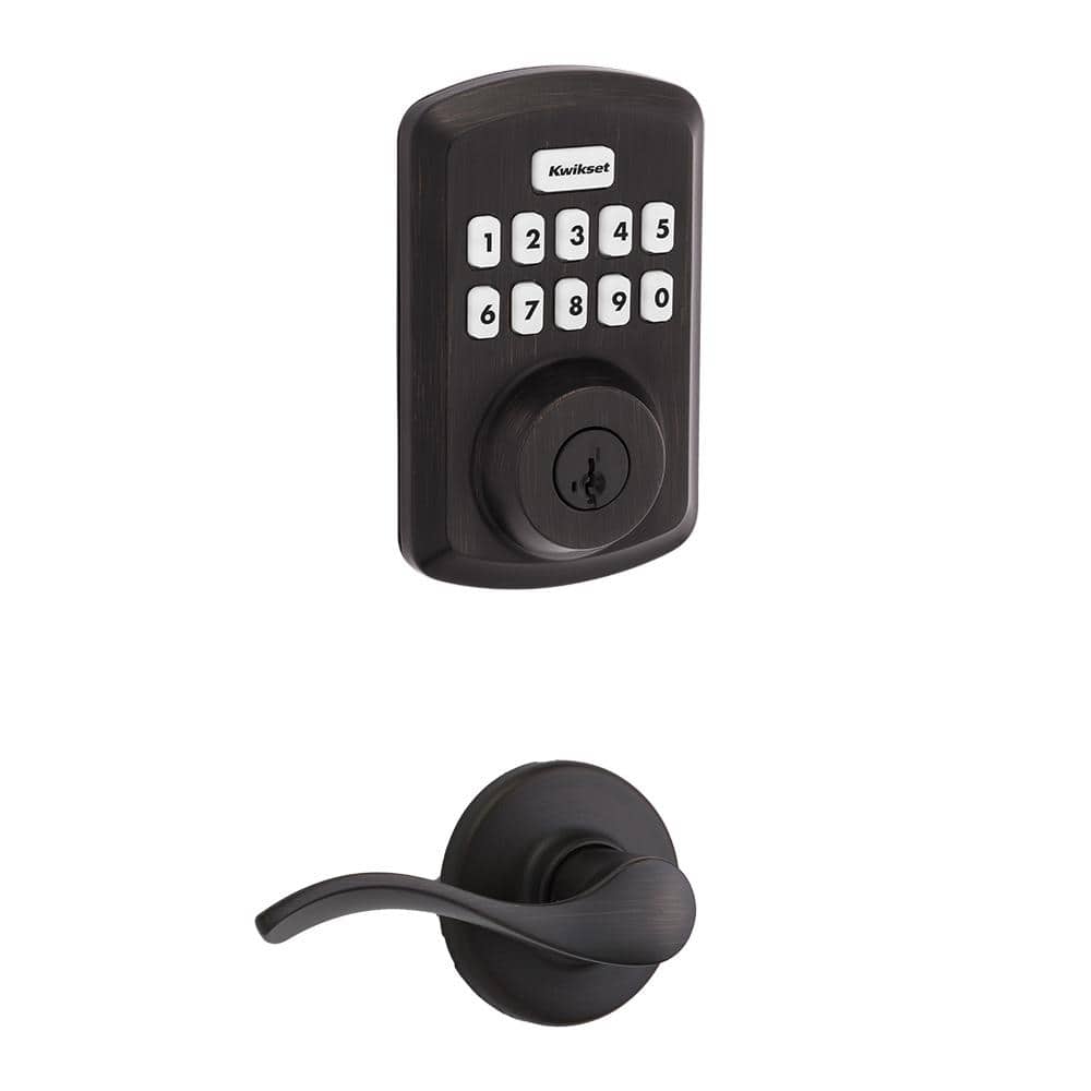Kwikset Powerbolt 250 Venetian Bronze Single Cylinder Keypad Electronic ...