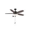 FANIMATION Aire Deluxe 44 in. Matte Greige Ceiling Fan with Weathered ...