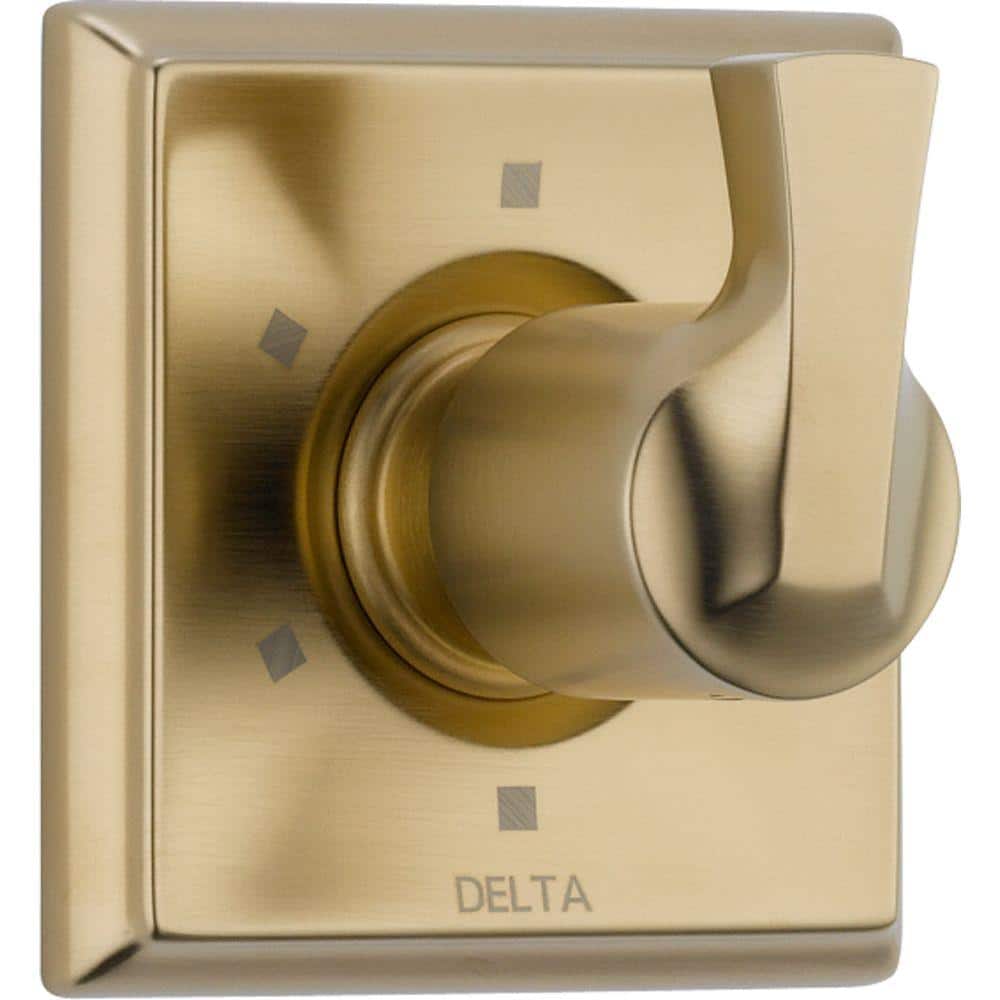 Delta Dryden Gold 1-Handle 6-Setting Diverter Valve Trim Kit in ...