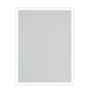 24 in. W x 36 in. H Rectangular Natural Color Frameless LED Wall-Mount ...