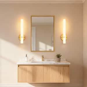 Hampton Bay Upton Brushed Nickel LED Sconce RS513859 - The Home Depot