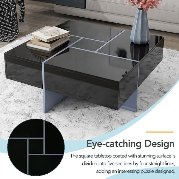 Black glitter coffee table store