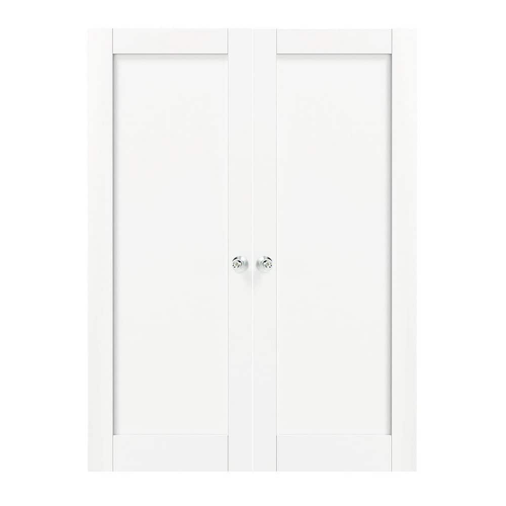 TENONER 60 in. x 80 in. MDF, Composite, Pre-assembled, Primed, White, 1 ...