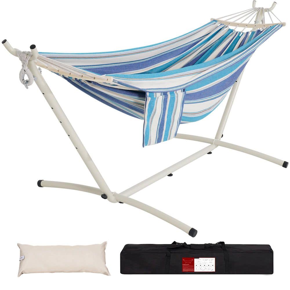 AURA OUTDOOR 9 ft. 2 Person Heavy Duty Outdoor Hammock with Durable ...