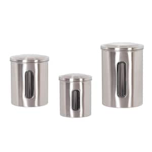 Fox Run 3-Piece Stainless Steel Canister Set 6103 - The Home Depot