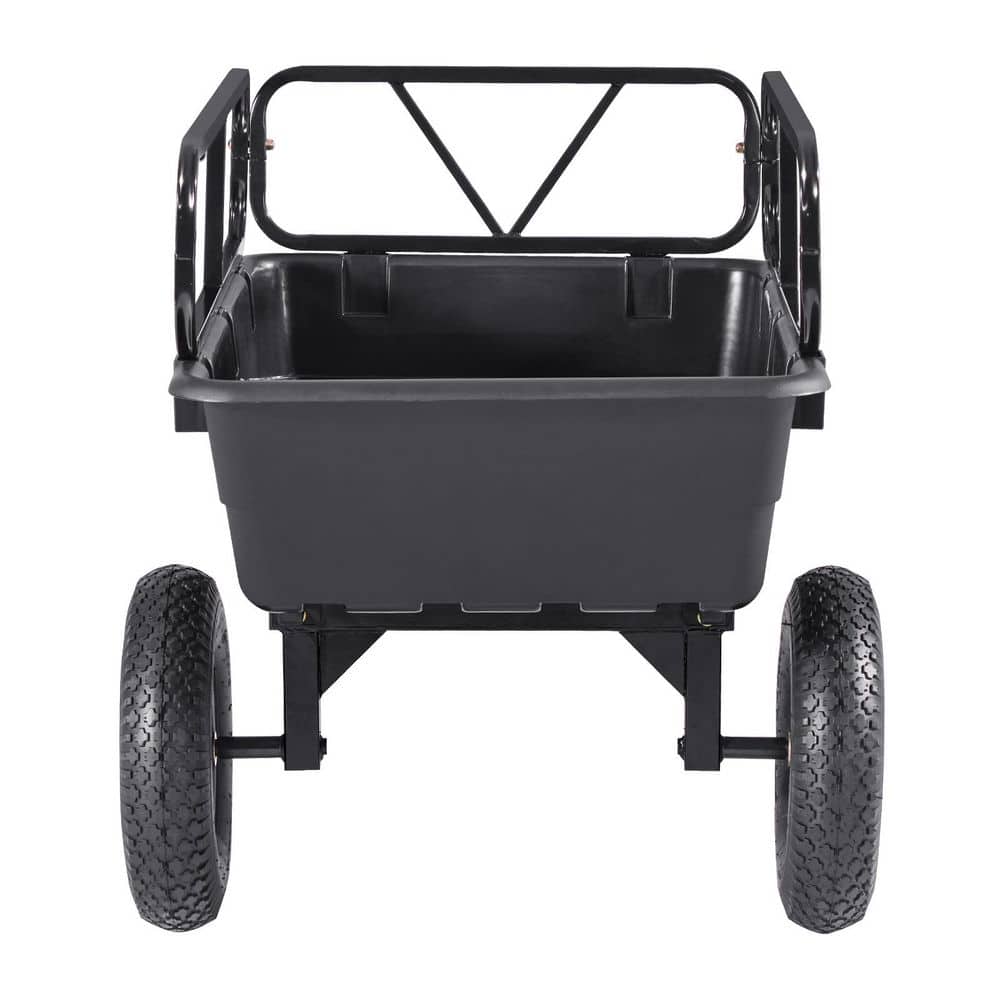 SVOPES 10 cu. ft. Garden Utility Trailer Tow-Behind Poly Dump Cart ...