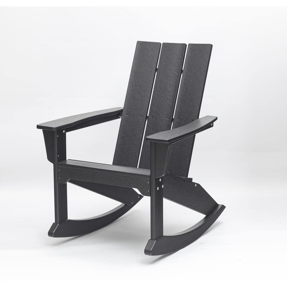 Wildaven HDPE Rocking Plastic Adirondack Chair, Outdoor Weather ...