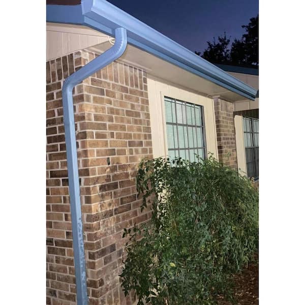 Angel Sar 2 in. x 3 in. White Aluminum 90° B-Style Downspout Gutter ...