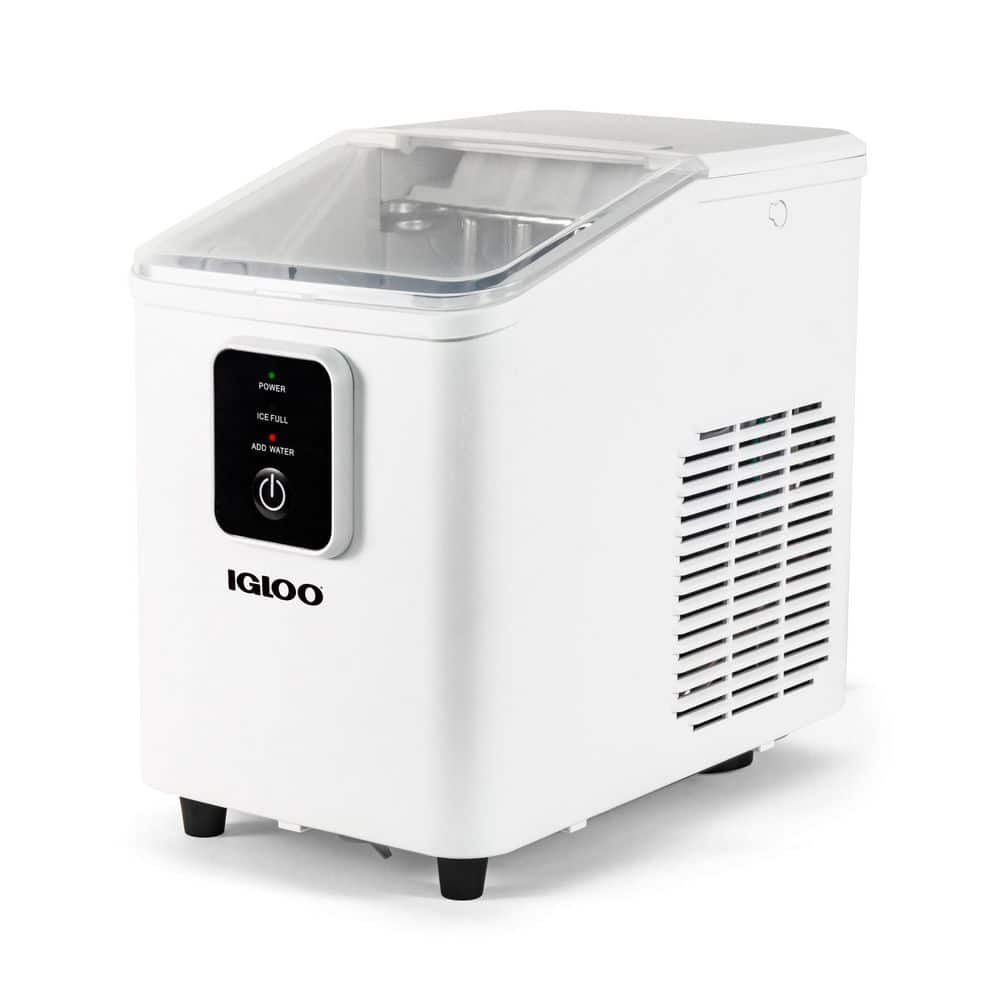 Nostalgia Igloo 26 lb. Ice Maker-White IBICEWLTH26WH - The Home Depot