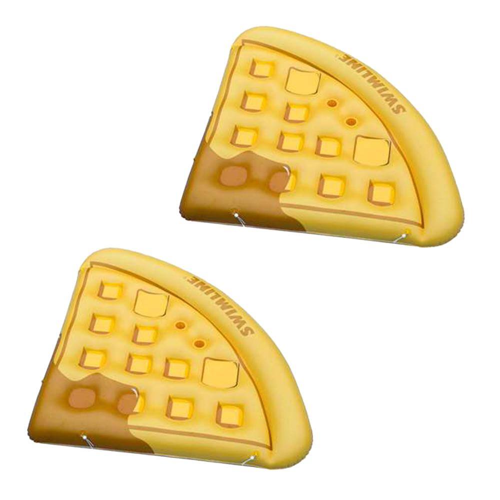Swimline Yellow Vinyl Triangle Inflatable Waffle Floating Lounger Raft ...