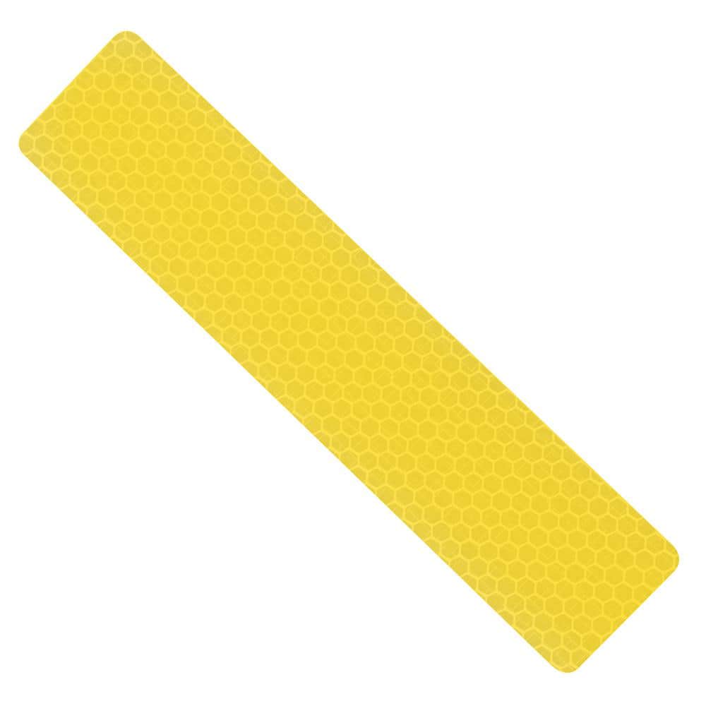Everbilt 1.25 in. x 6 in. Yellow Reflective Safety Tape Strips (4-Pack ...