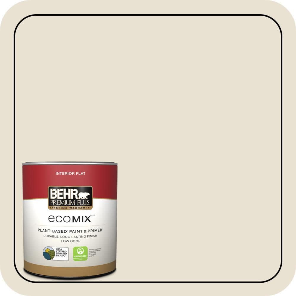 BEHR PREMIUM PLUS 1 qt. #ECC-47-2 Elk Horn Flat EcoMix Plant-Based ...