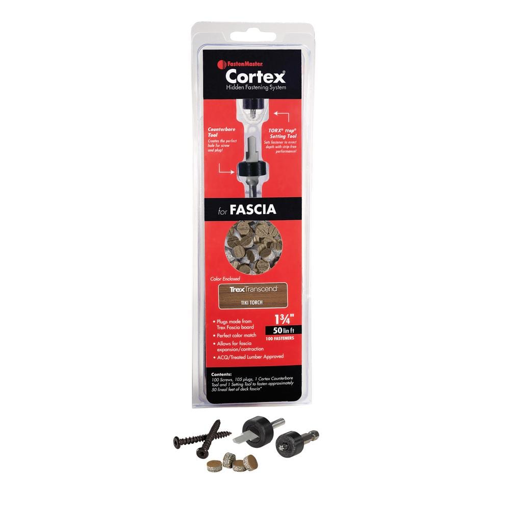 FastenMaster Cortex 1-3/4" Fascia Screws w/ Plugs TORX ttap FMCTXF ...