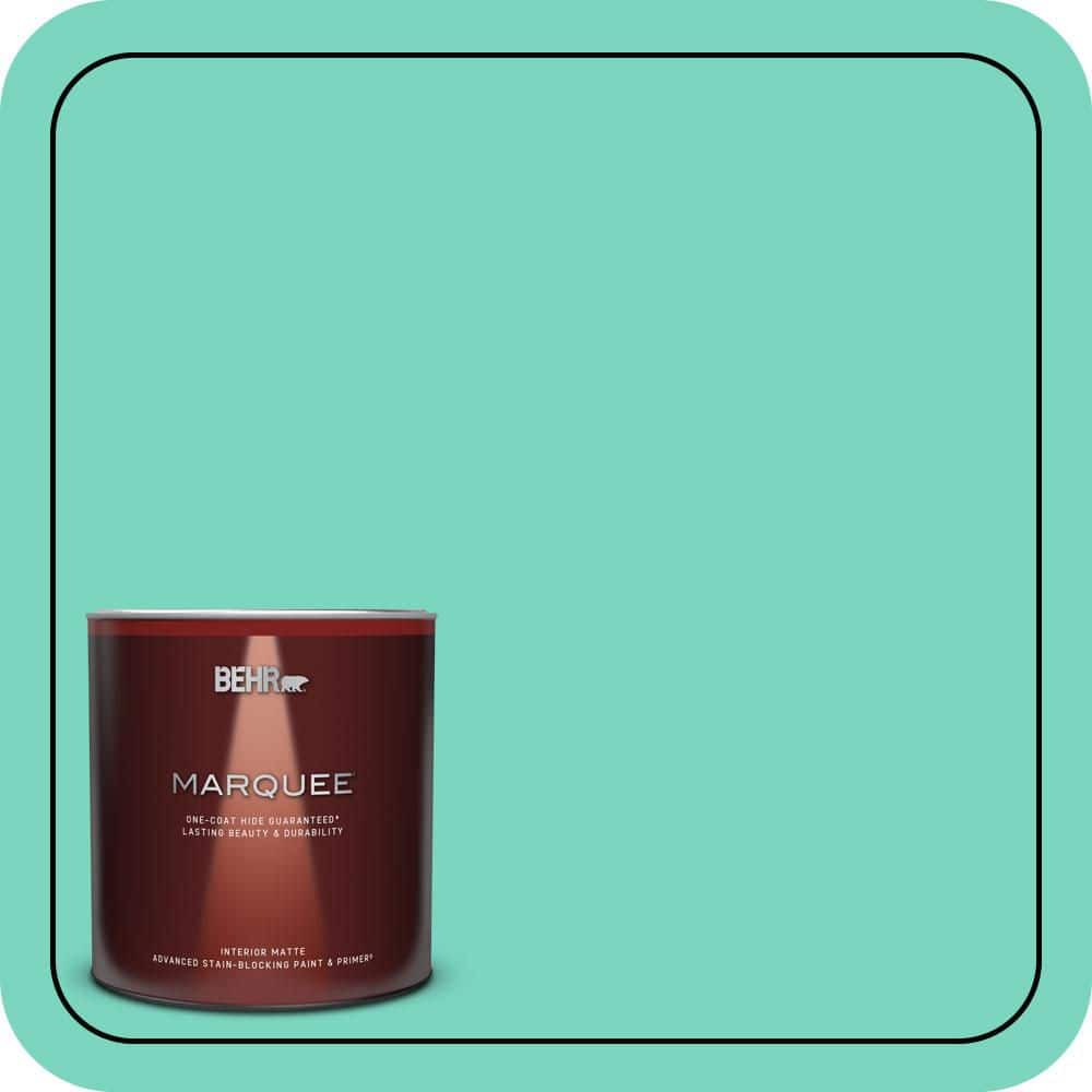 BEHR MARQUEE 1 qt. #P430-3 Green Parakeet Matte Interior Paint & Primer ...