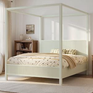 Harper & Bright Designs Modern Espresso Brown Wood Frame King Size ...