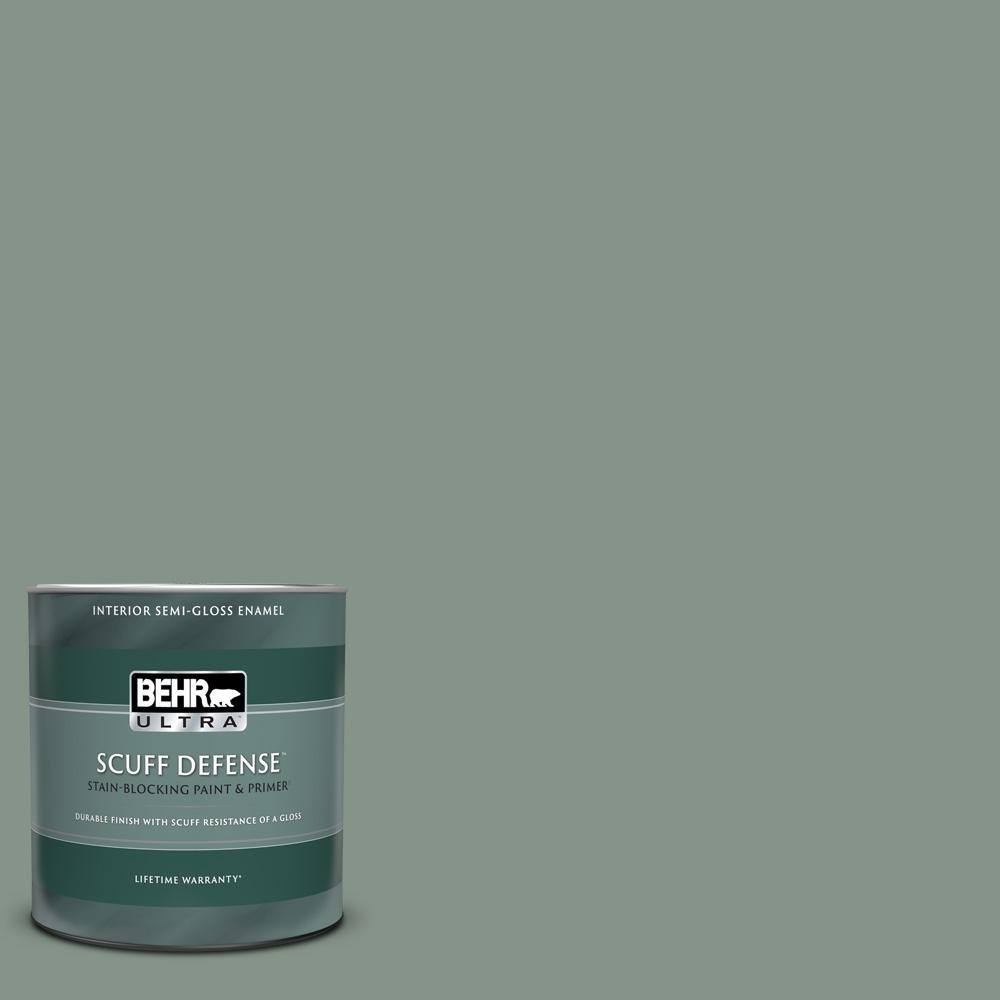 BEHR ULTRA 1 qt. #460F-4 Wethersfield Moss Extra Durable Semi-Gloss ...