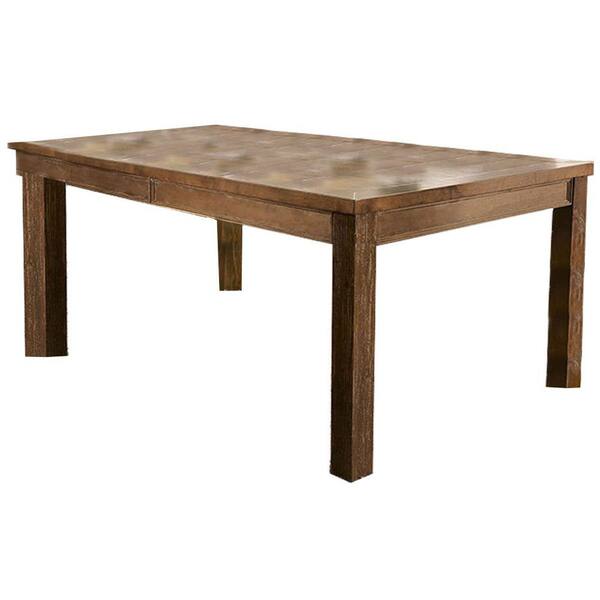 Benjara 42 in. Brown Wood 4-Legs Dining Table (Seat of 4) BM235490 ...