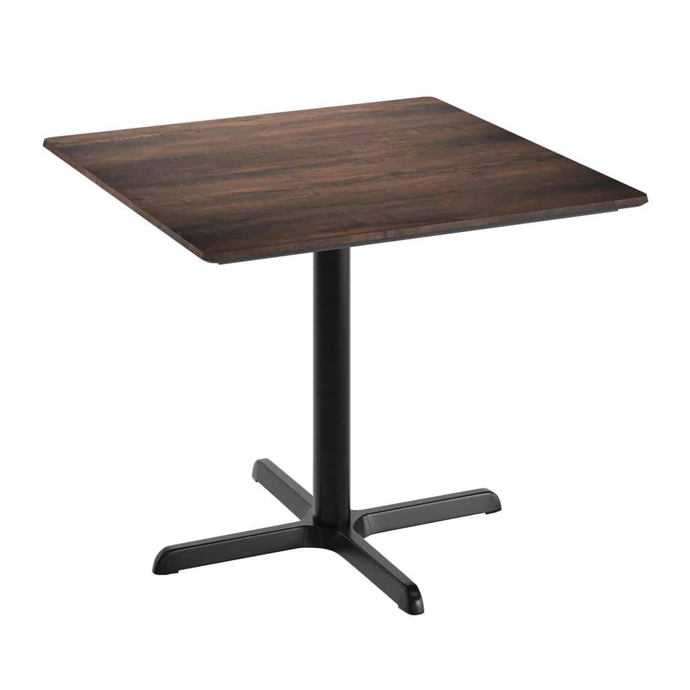 Carnegy Avenue Acadia Dark Brown/Black Base Wood 36 in. Trestle Base ...