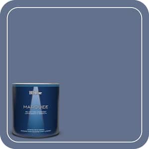 BEHR PREMIUM PLUS 8 oz. #600F-6 Atlantic Blue Semi-Gloss Interior ...