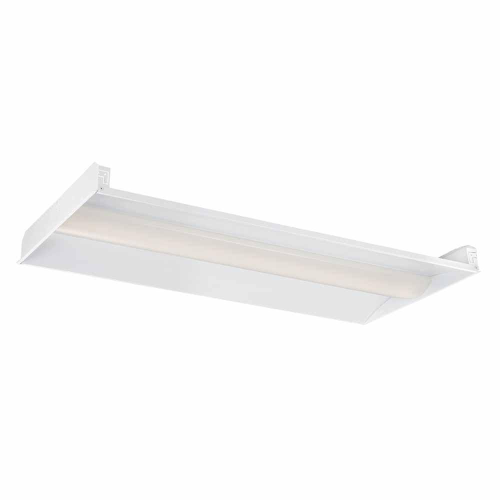 Commercial Electric 2 ft. x 4 ft. 128-Watt White Volumetric Integrated ...