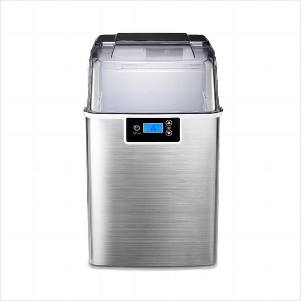COWSAR 9.45 in. 44 lbs. Countertop or Portable Nugget/Pebble Ice Maker ...
