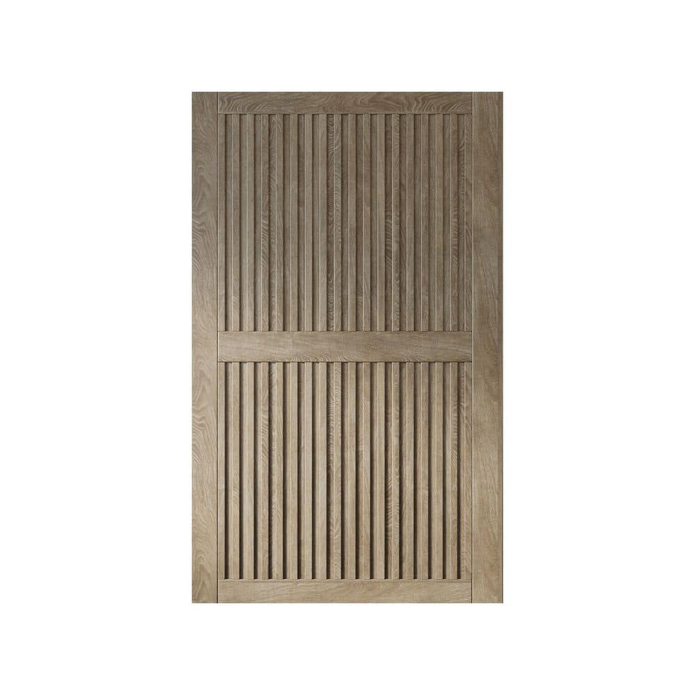 HOMACER ST 48 in. x 80 in. C-Panel Solid Core Classic Gray Vertical ...