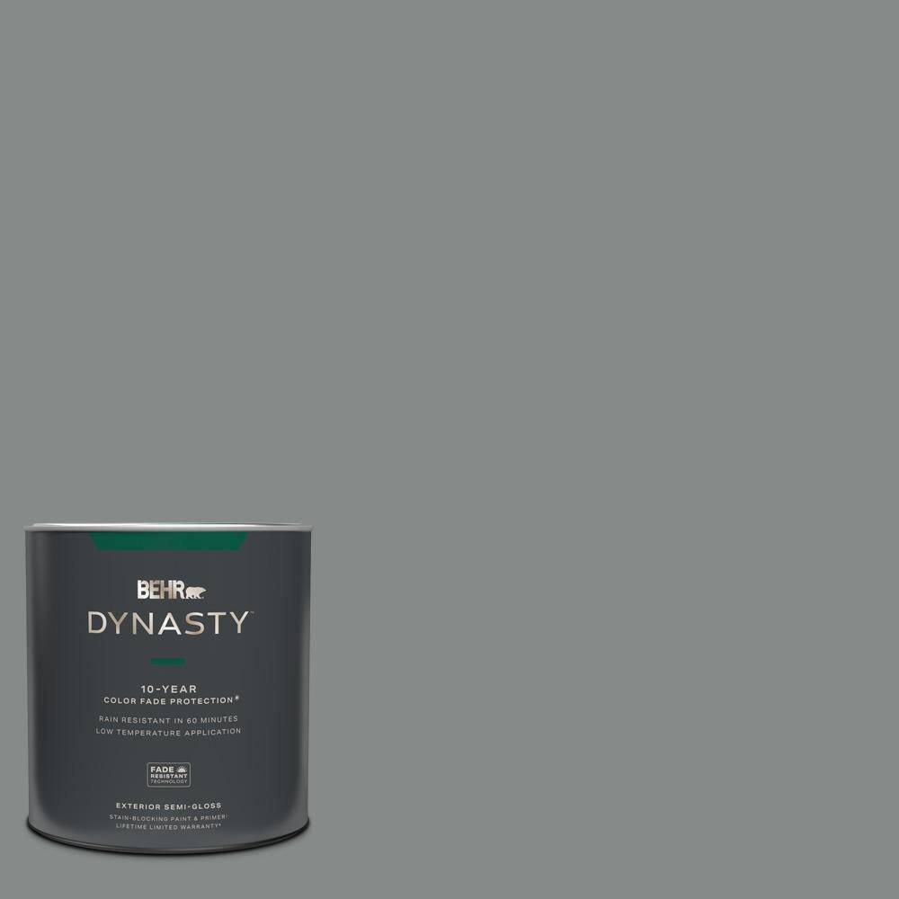 BEHR DYNASTY 1 qt. #N460-5 Slate Rock Semi-Gloss Enamel Exterior Stain ...