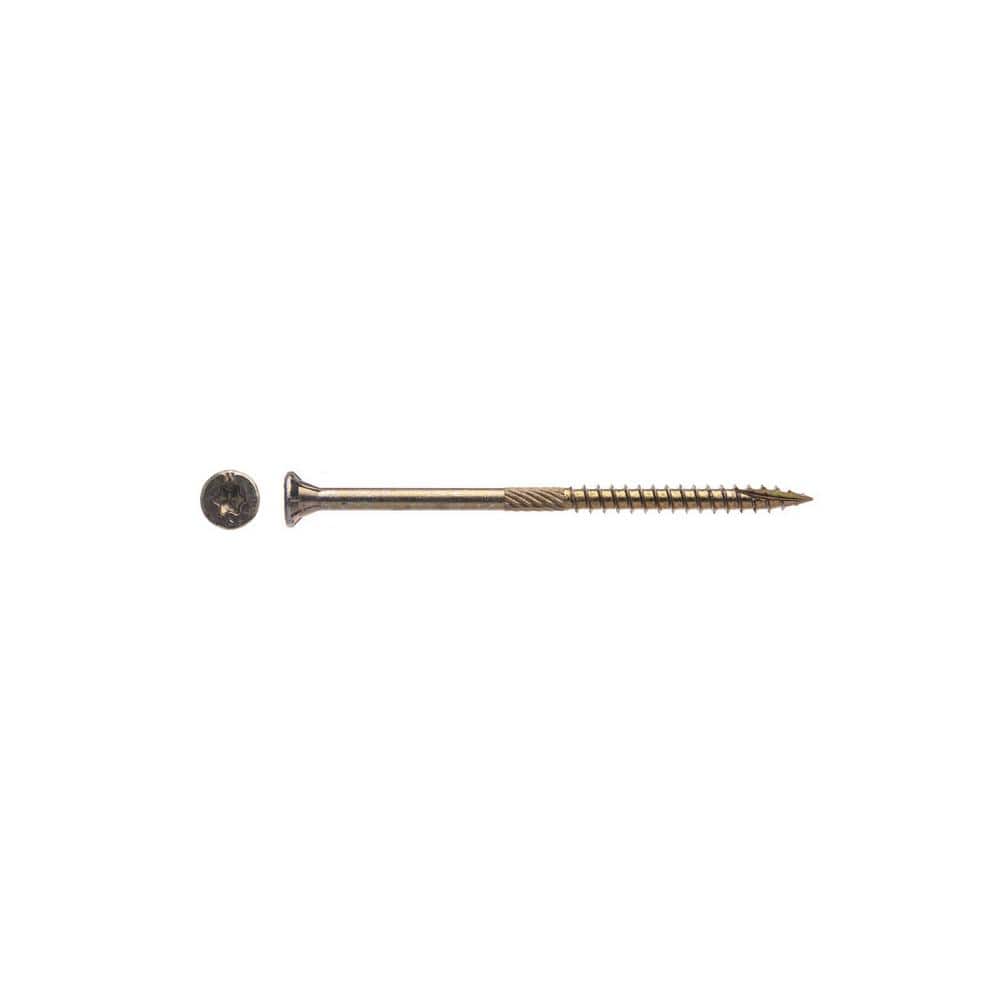 BIG TIMBER #9 x 3-1/8 in. Star Drive Flat Head Gold Wood Screw (375 ...