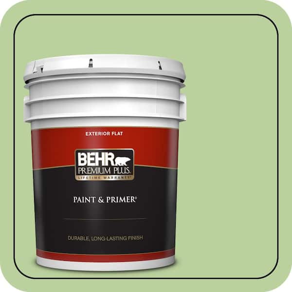 BEHR PREMIUM PLUS 5 gal. #P380-4 Four Leaf Clover Flat Exterior Paint ...